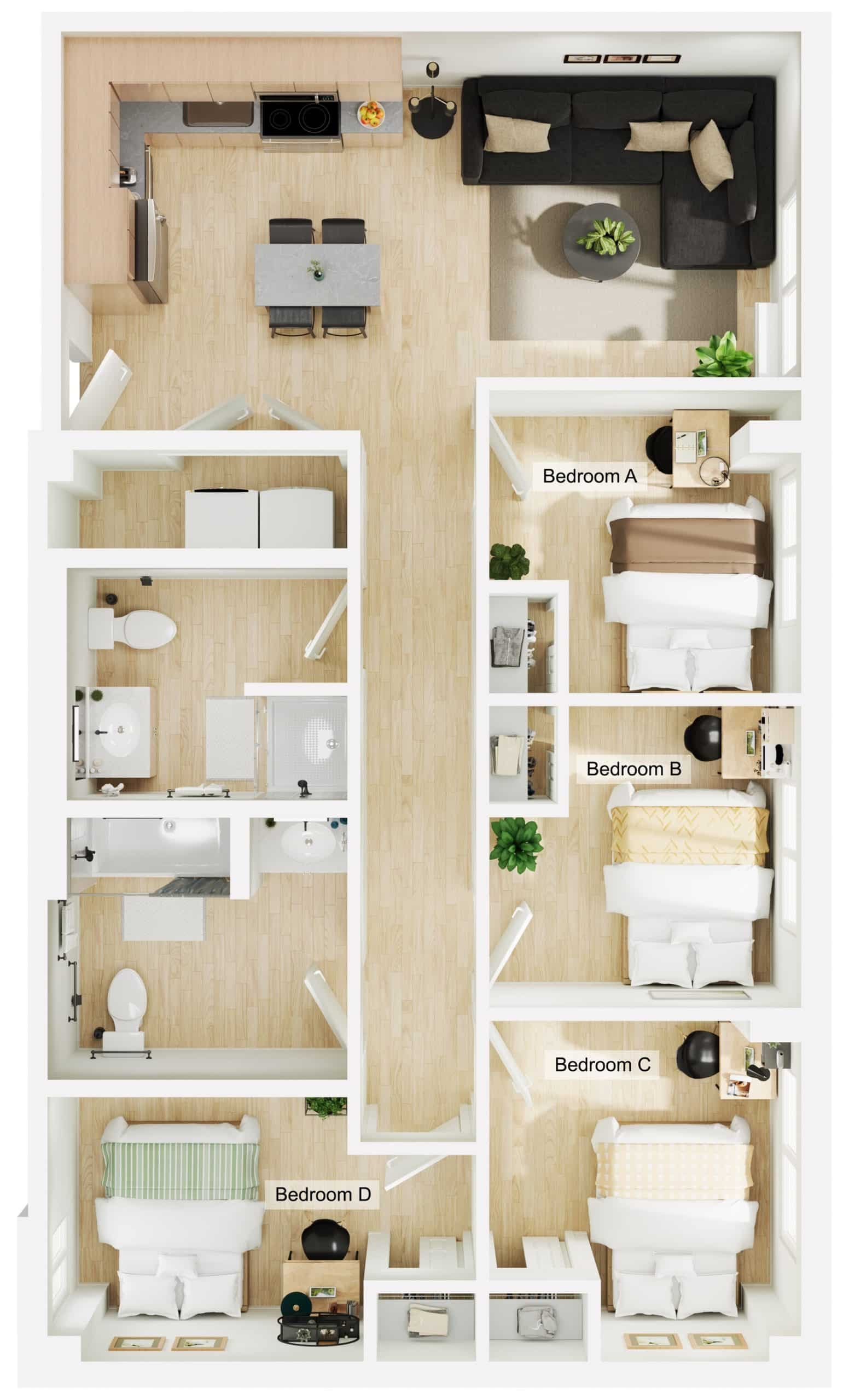Floor Plans | Studio, 2 - 5 Bedroom Apartments | Eugene, OR